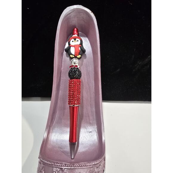 Source Unknown | Accents | Custom Beaded Bling Pretty Penguin Pen By ...